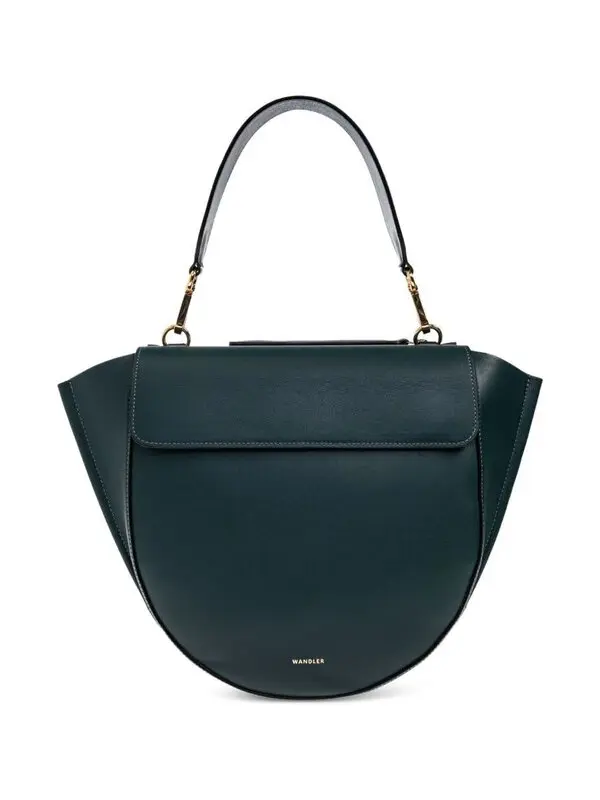 WANDLER Half-moon Leather Tote Bag - Blue