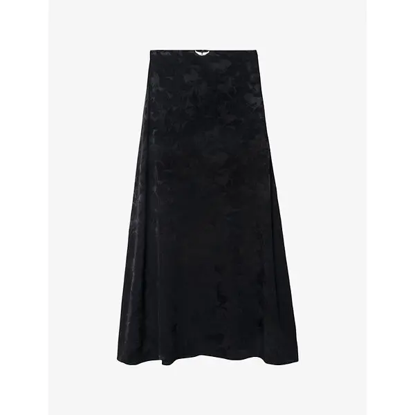 Zadig&Voltaire Horse-jacquard Silk Maxi Skirt