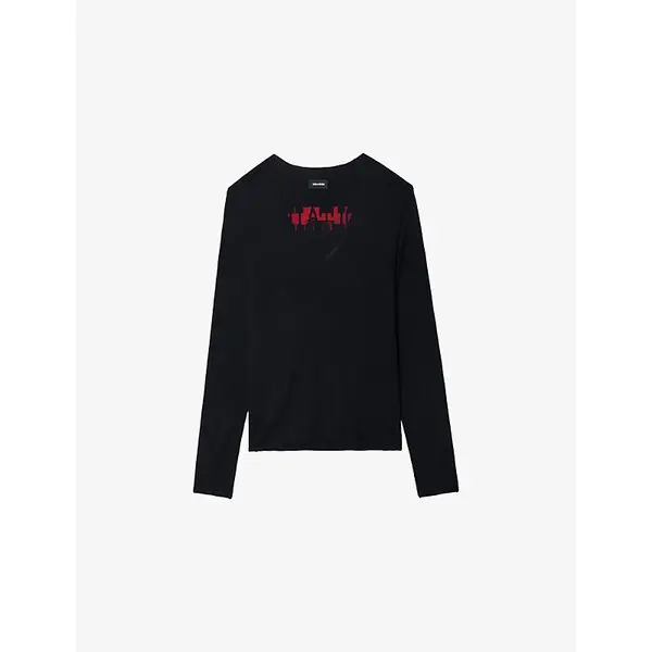 Zadig&Voltaire Brand-intarsia Merino-wool Jumper