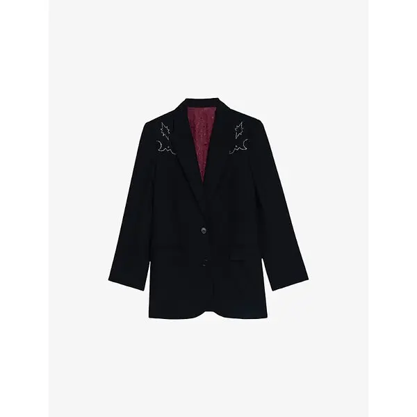 Zadig&Voltaire Viva Rhinestone-embellished Stretch-woven Blazer