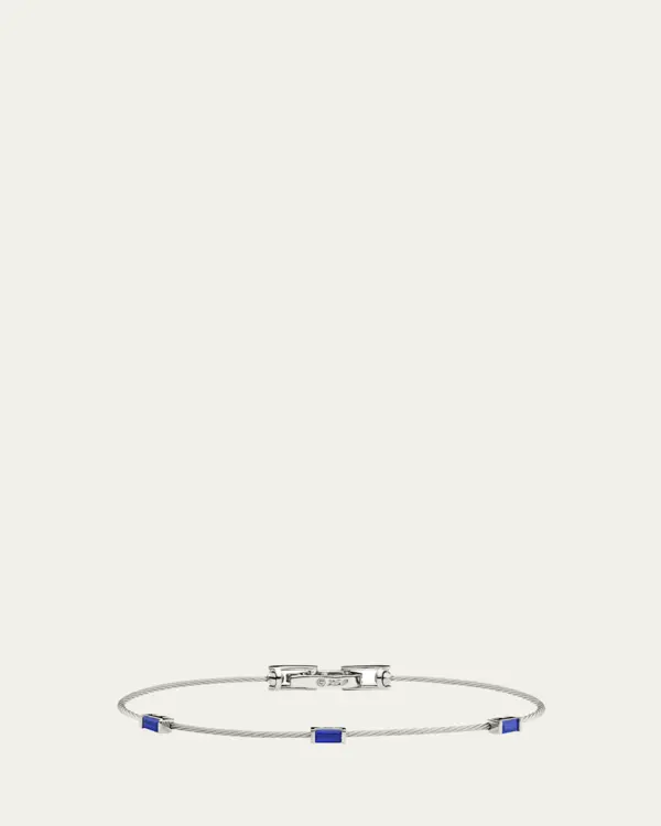 Paul Morelli Unity 18k White Gold Bracelet With Blue Sapphires