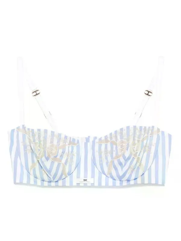 Elisabetta Franchi Striped Cropped Top