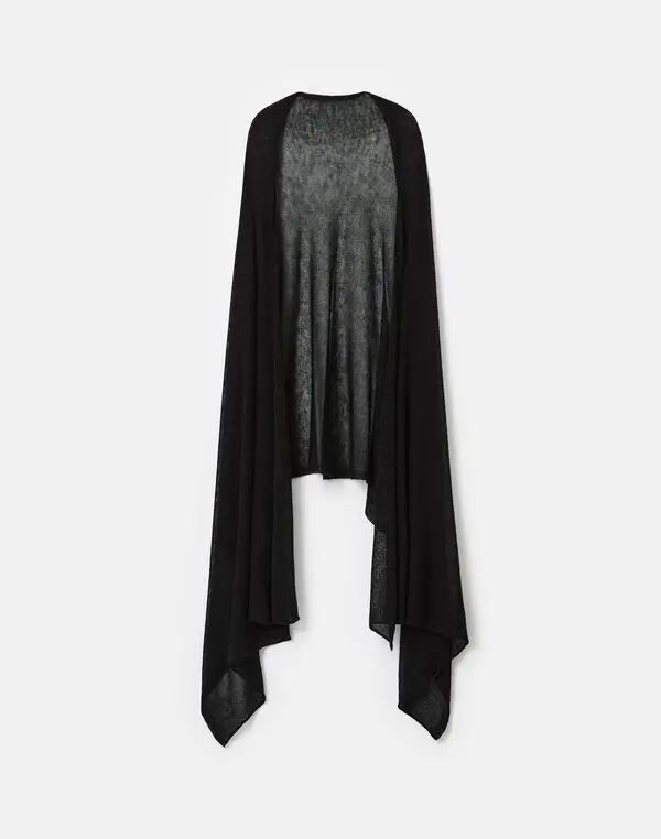 Lafayette 148 New York Metallic Cashmere Scarf Shawl - Black Metallic