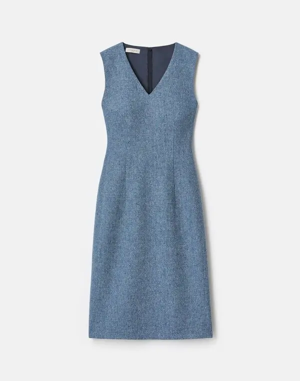 Lafayette 148 New York Petite Donegal Tweed Sleeveless Sheath Dress