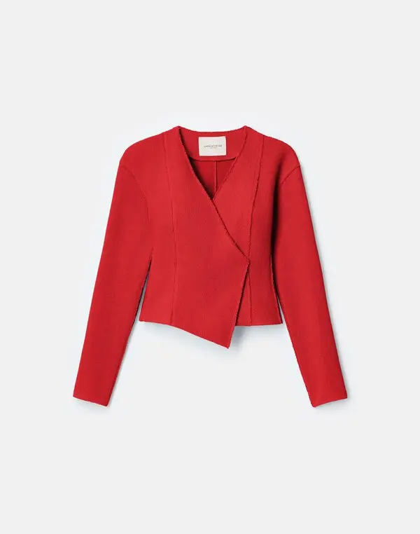 Lafayette 148 New York Asymmetric Cotton Dobby Jacket - Spark