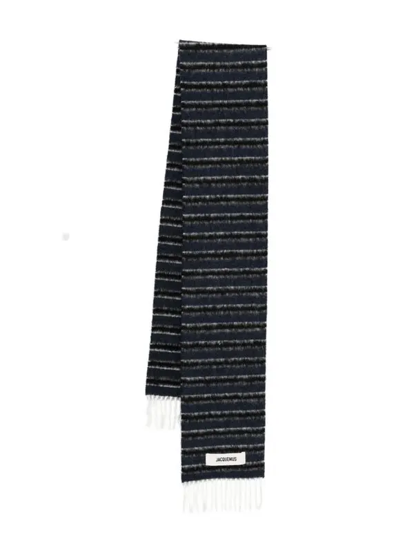 Jacquemus Rayures' Scarf - Blu E Grigio
