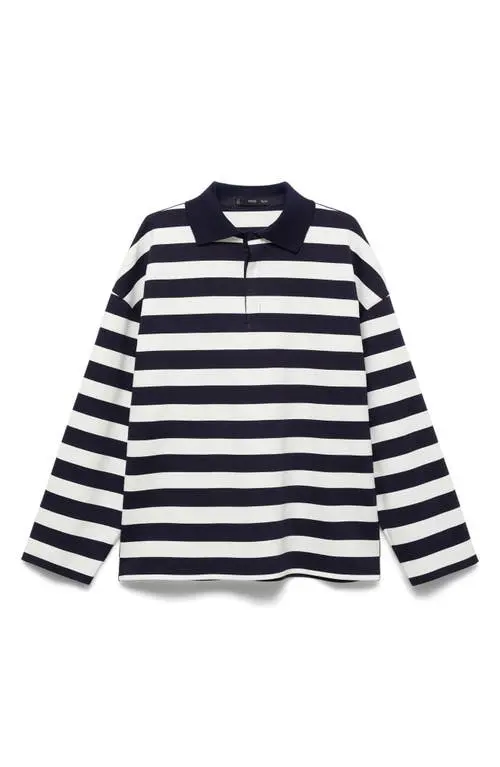 Mango Striped Polo Sweatshirt