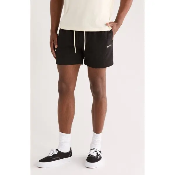 PACSUN 4.5-inch Seersucker Swim Trunks - Jet Black