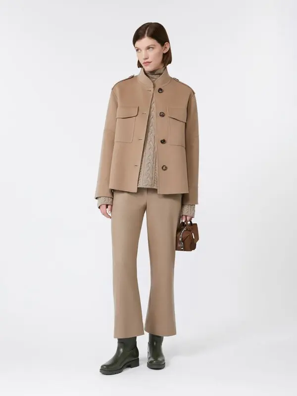 Max Mara Wool Flannel Trousers - Biscuit