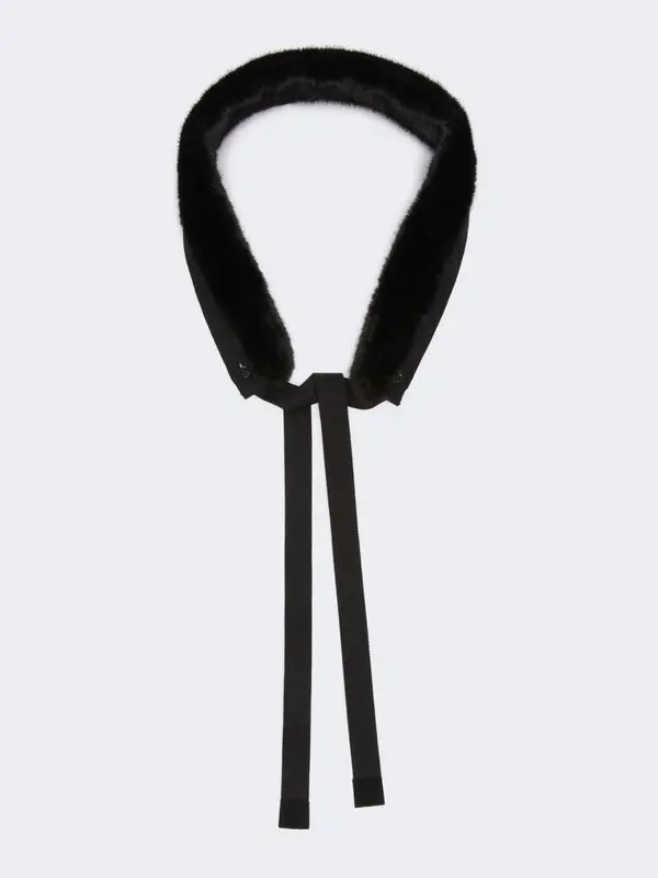 Max Mara Faux Fur Hood Trim - Black