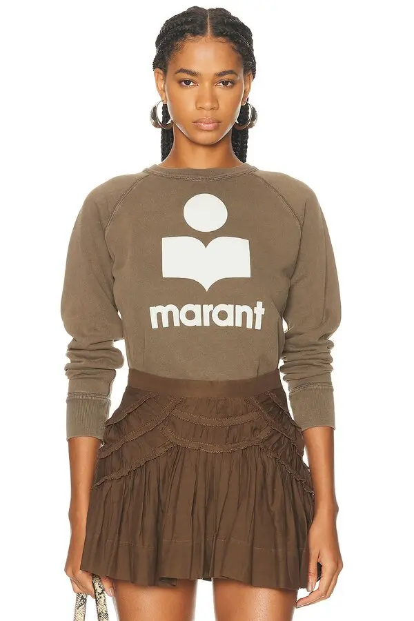 Isabel Marant Millyny Sweatshirt - Dark Bronze & Ecru