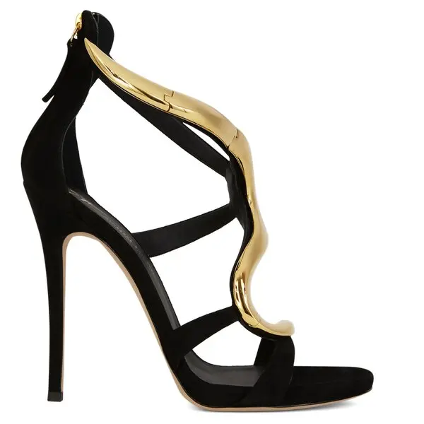GIUSEPPE ZANOTTI Venere Suede Sandals - Black