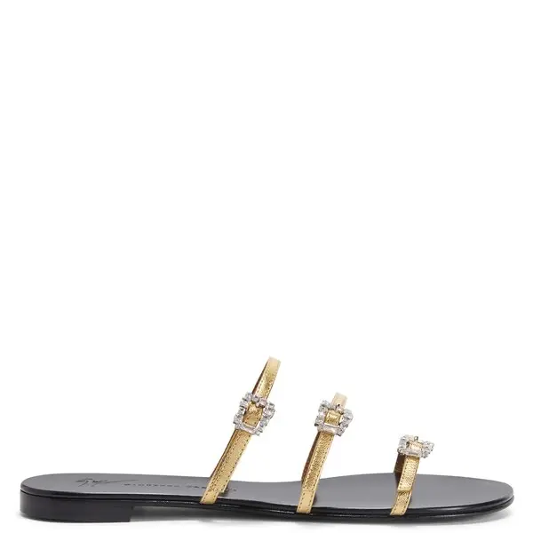 GIUSEPPE ZANOTTI Himari Flat Sandals - Gold