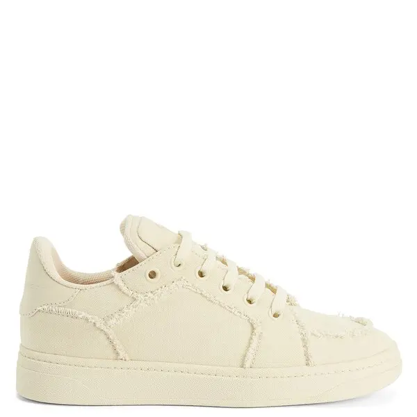 GIUSEPPE ZANOTTI Frayed Low-top Sneakers - Beige