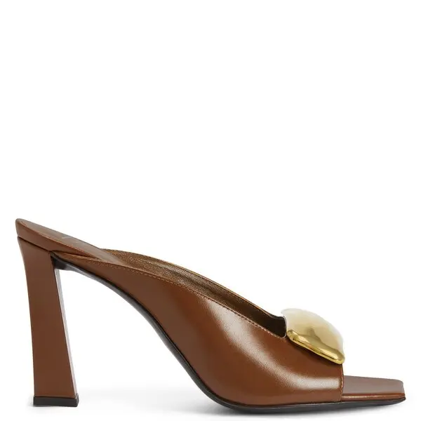 GIUSEPPE ZANOTTI Mya Stone 90 Mule - Brown