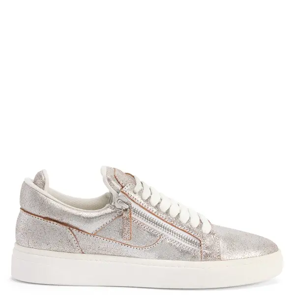 GIUSEPPE ZANOTTI Laminated Leather Low-top Sneakers
