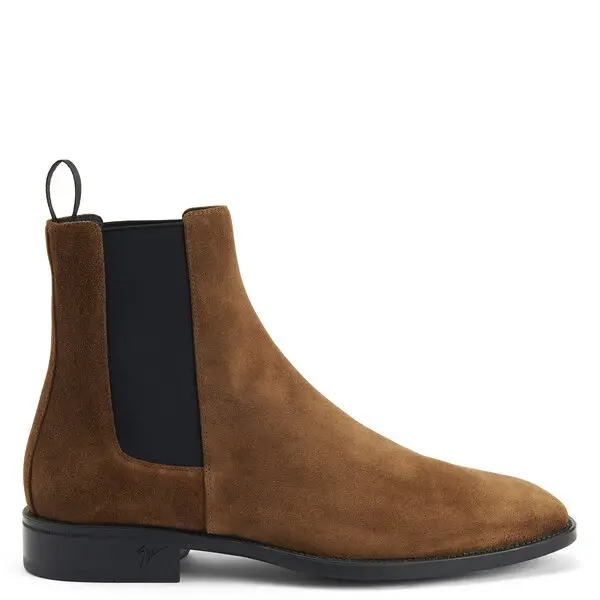 GIUSEPPE ZANOTTI Velour Chelsea Boots - Brown