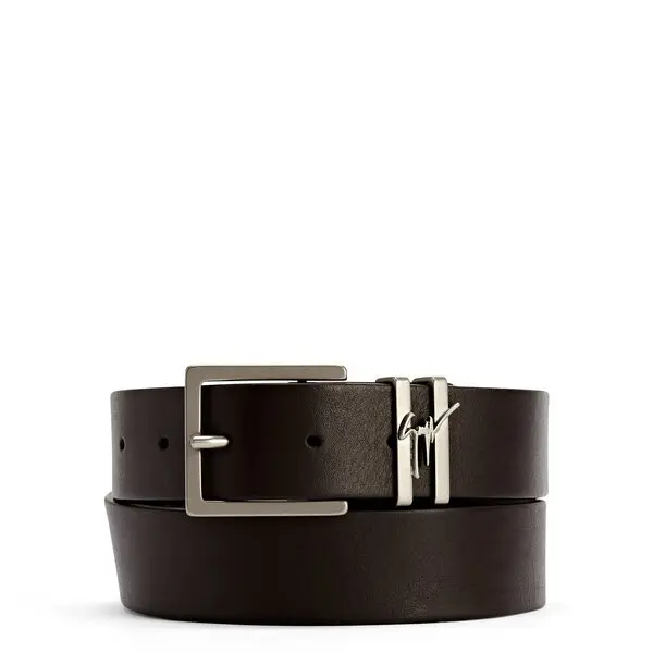 GIUSEPPE ZANOTTI Teodore Leather Belt - Brown