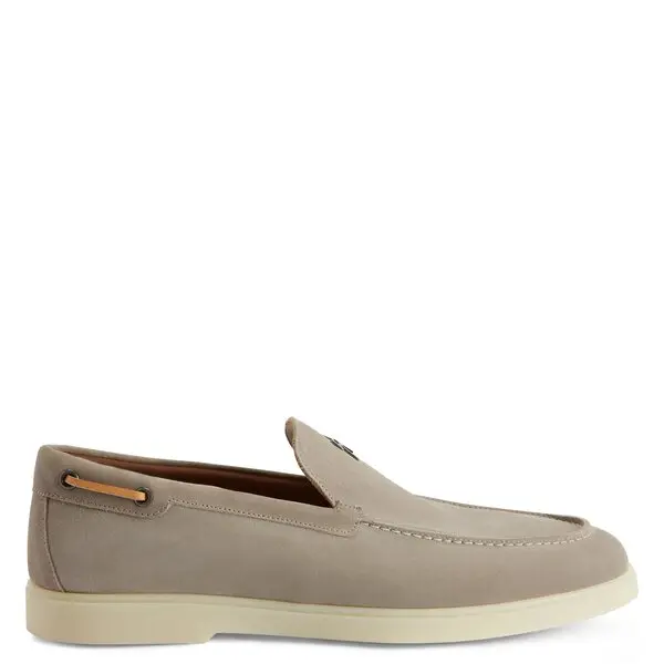 GIUSEPPE ZANOTTI Velour Boat Shoes - Grey