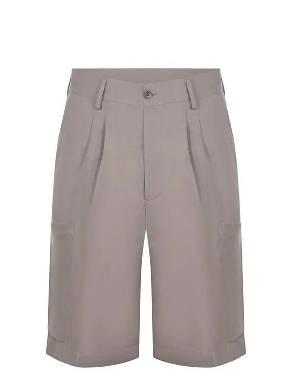 COSTUMEIN Linen-blend Bermuda Shorts - Grey