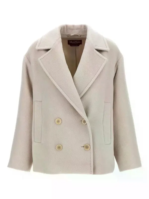 Max Mara Alpaca-virgin Wool Blend Double-breasted Coat