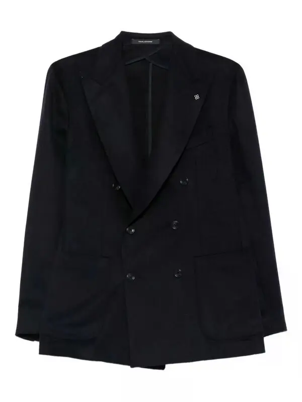 Tagliatore Double-breasted Patch-pocket Blazer - Blue