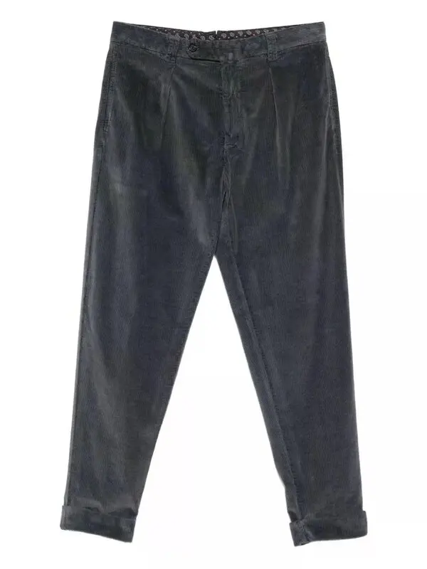 BERWICH Pleated Corduroy Trousers - Grey