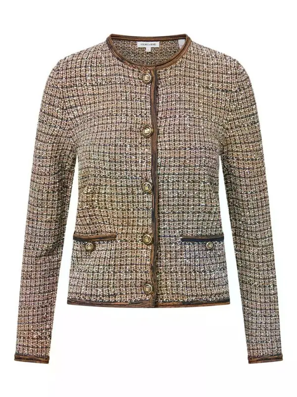 Veronica Beard Brisa Tweed Button-front Jacket - Brown