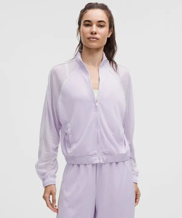 Lululemon Mesh Full-zip Track Jacket - Lavender Frost/elixir