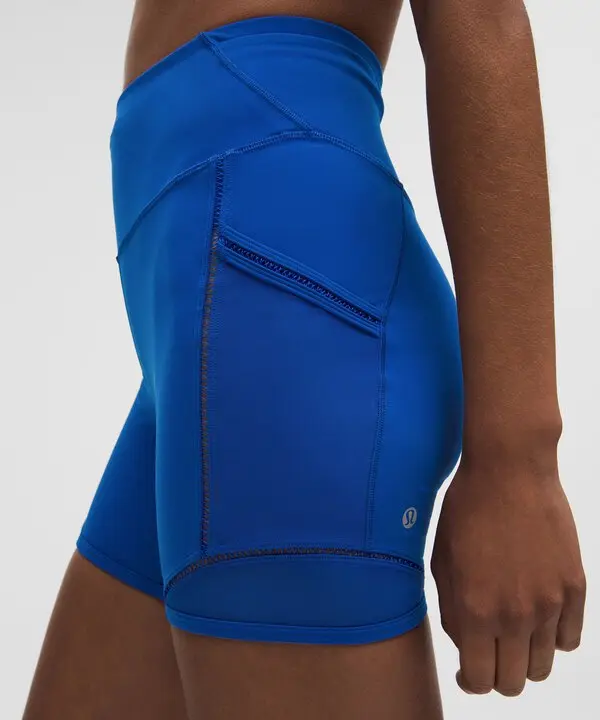 Lululemon Fast And Free High-rise Lace Trim 6" Short - Galactic Cobalt