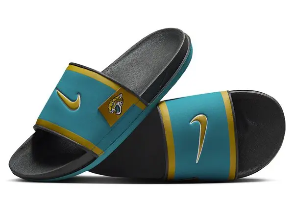 Nike Offcourt Slide Jacksonville Jaguars - Blustery/dark Smoke Grey/ochre