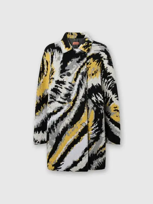 Missoni Double-breasted Caban With Tiger Pattern - Multicoloured