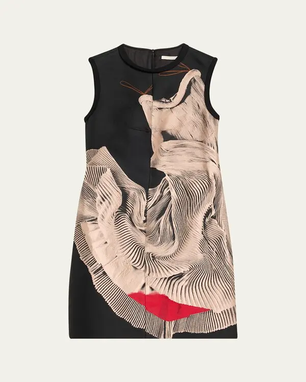 JASON WU Dancing Pleat Jacquard Mini Dress