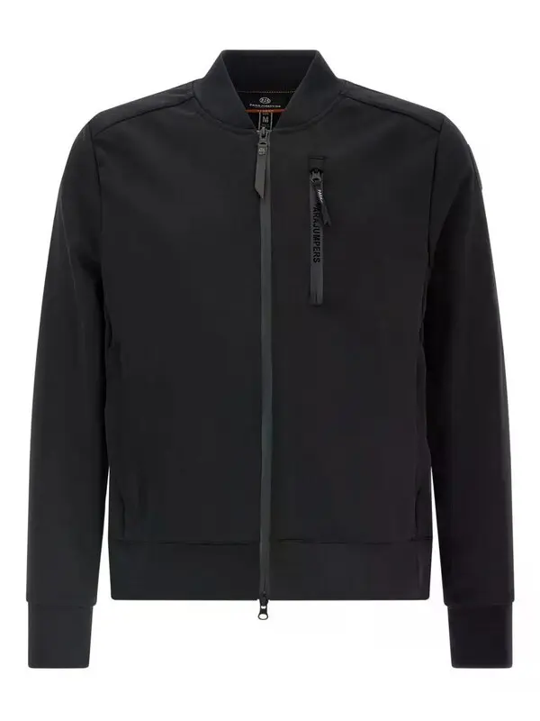 PARAJUMPERS Zip-front Sweatshirt With Logo Patch - Black