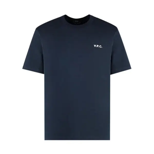 A.p.c. Dark Navy Cotton T-shirt - Dark Navy Ecru