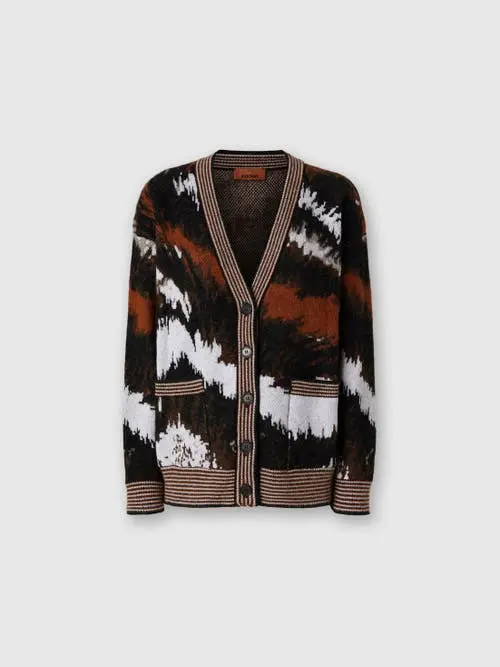 Missoni Oversized Tiger Pattern Knit Cardigan