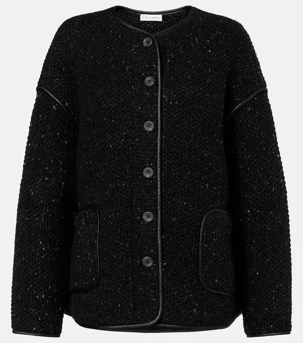 Altuzarra Medrano Knitted Wool-blend Jacket - Black