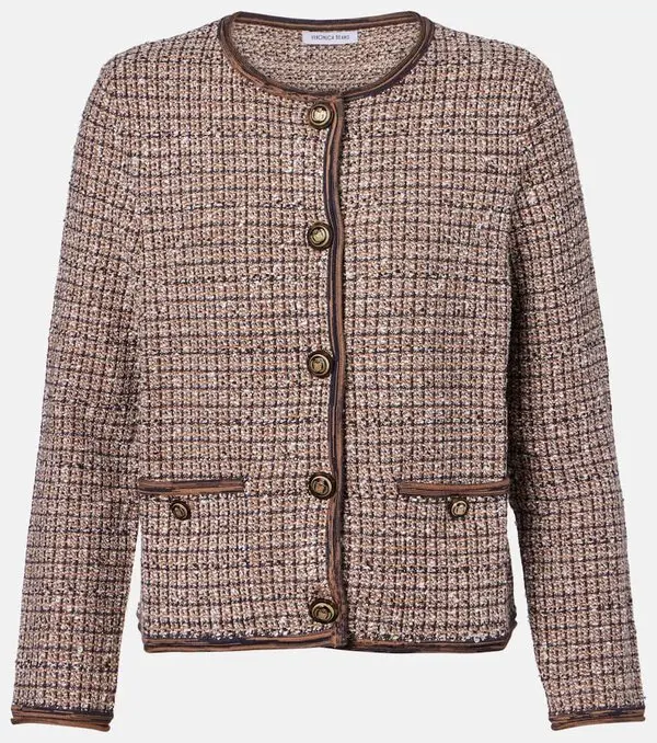 Veronica Beard Brisa Tweed Jacket - Brown