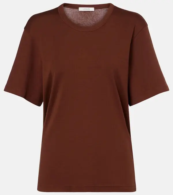 LEMAIRE Cotton Jersey T-shirt - Brown