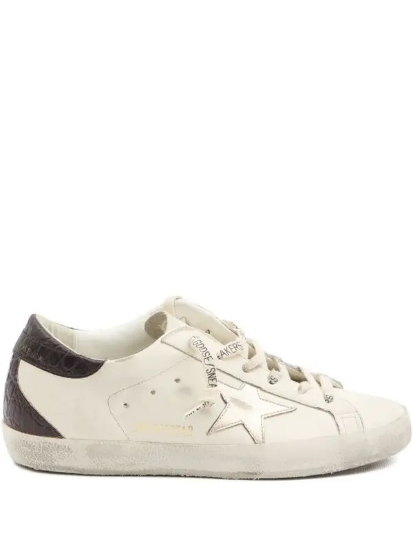 Golden Goose Super-star Sneakers - Bianco E Bordeaux