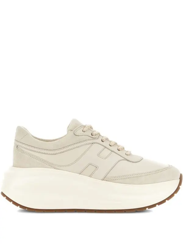 Hogan Rebel Calf Leather Sneakers - White