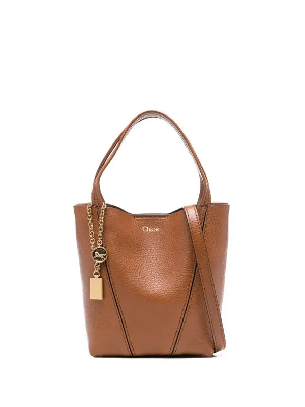 Chloé Spin Small Leather Tote Bag - Brown