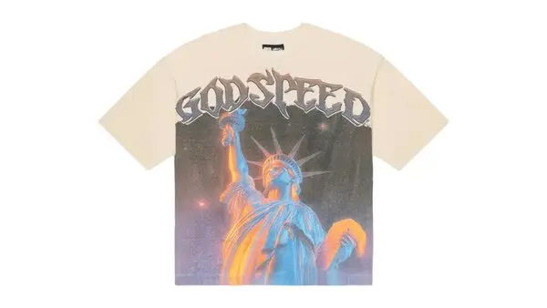GODSPEED Purple City Tee Shirt - Bone