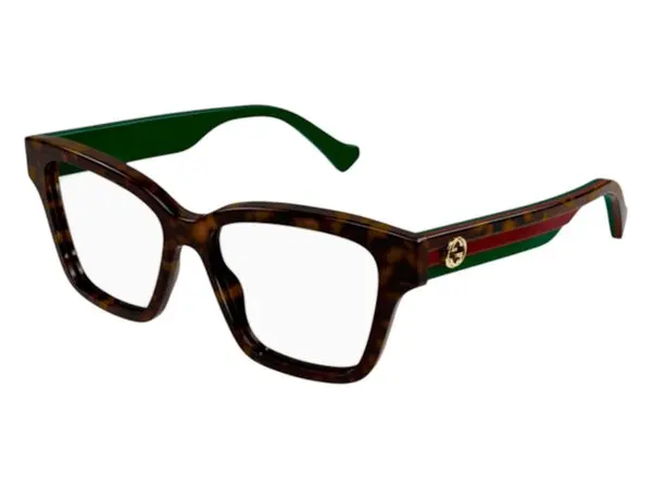 Gucci Square Havana Eyeglasses