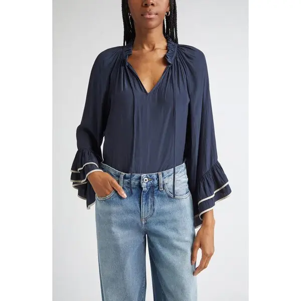 Ramy Brook Jo Tiered Sleeve Top