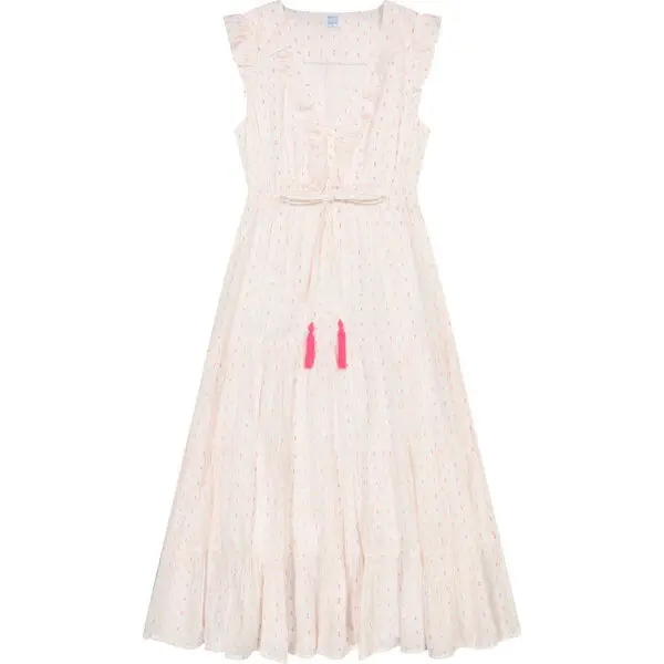 MER ST. BARTH Giselle Maxi Dress - Neon Swiss Dot