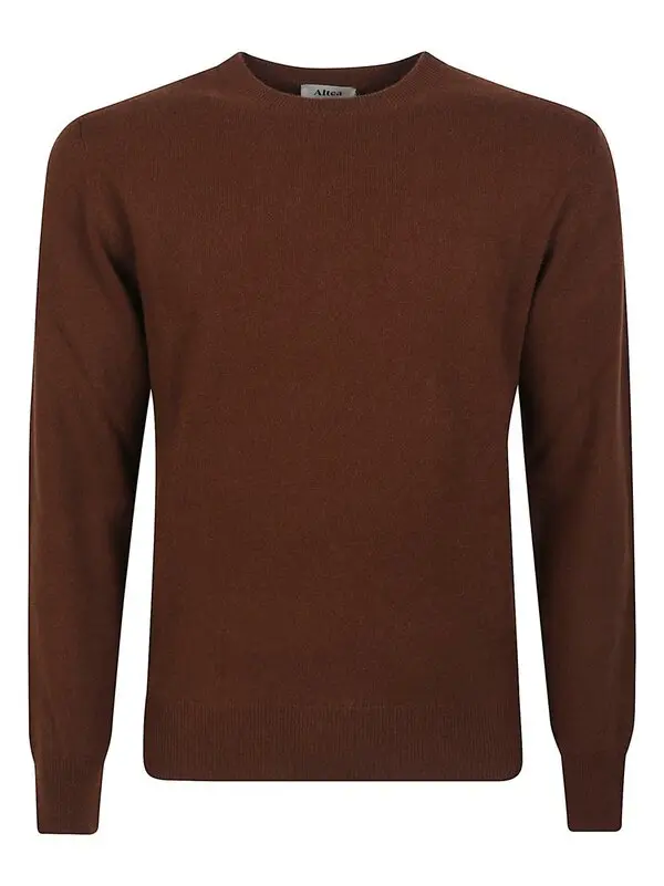 Altea Round Neck Cashmere Sweater - Brown