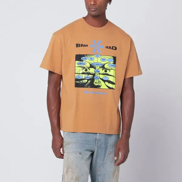 BRAIN DEAD Cumin Coloured Information Age Occultism T Shirt