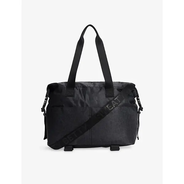 Sweaty Betty Woven Gym Bag - Black Leopard Print