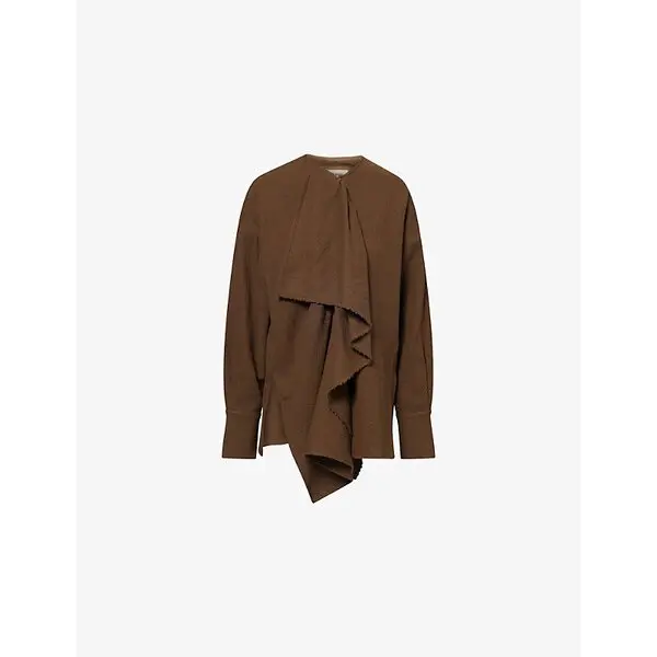 UMA WANG Tumble Asymmetric Wool Top